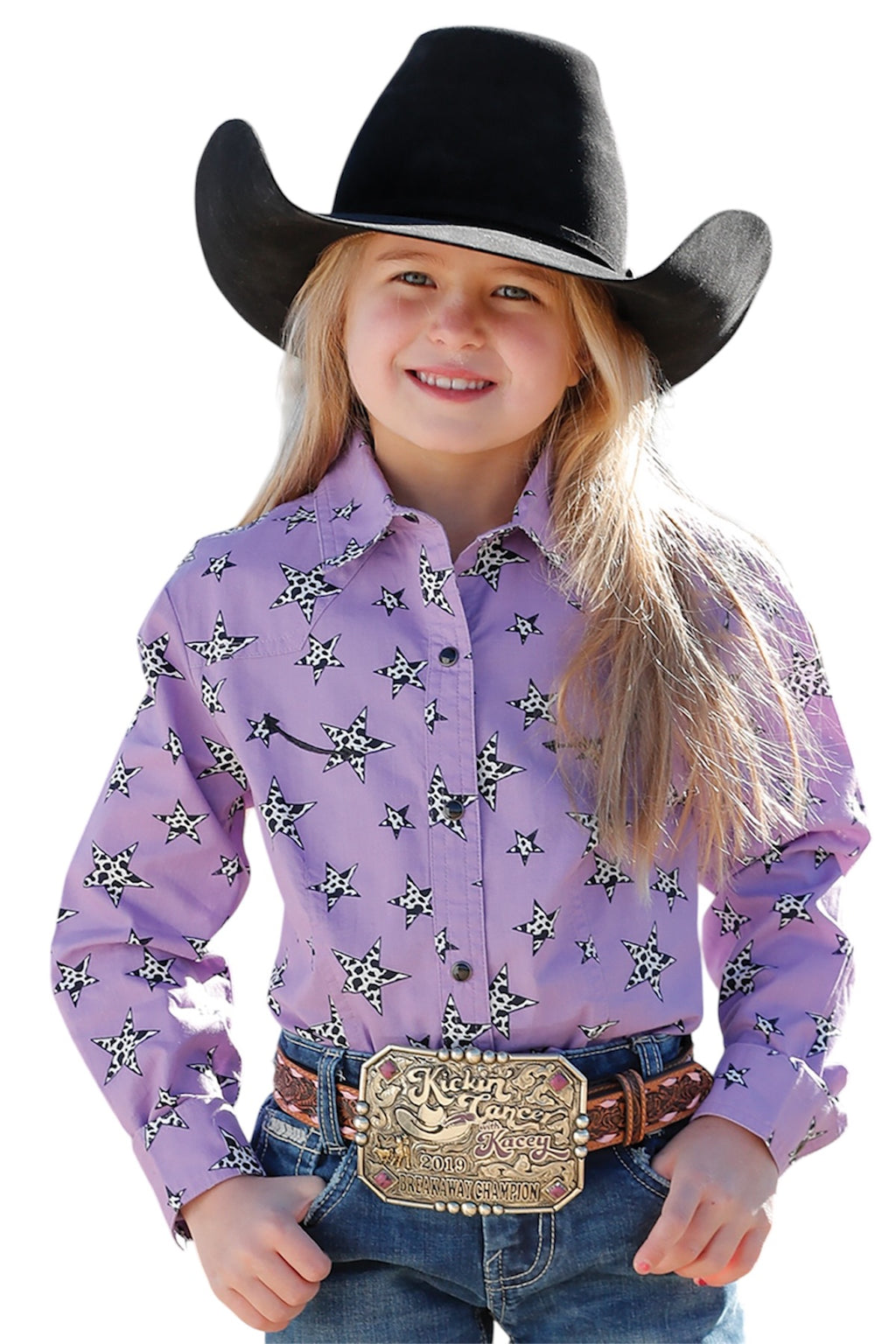 Little Girl’s Purple Star Western Shirt – Frey Outfitters