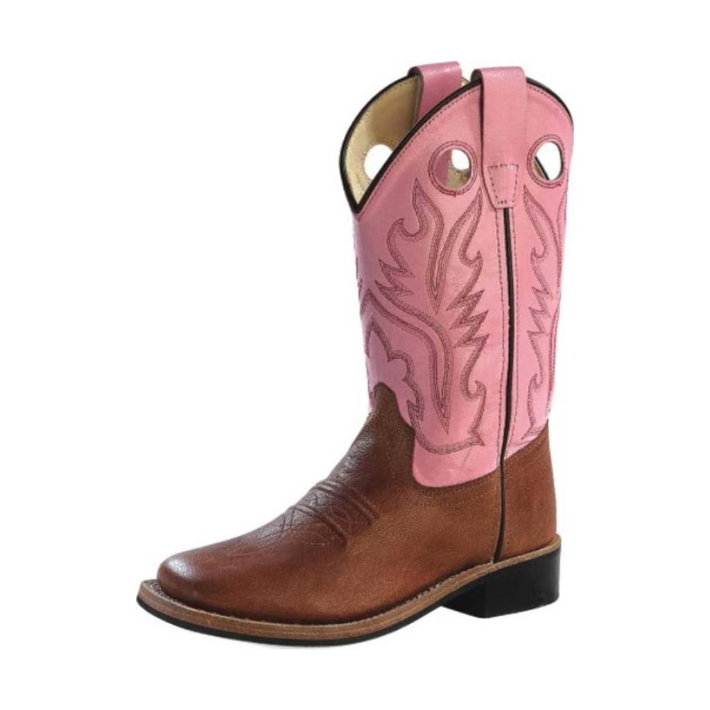 Kid's Jama Pink Shaft/Brown Square Toe Boot – Frey Outfitters